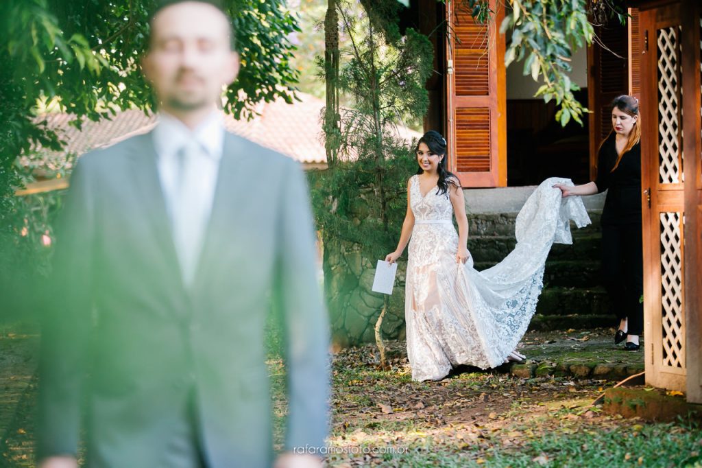 Ideias para o First look - Fotografia de casamento